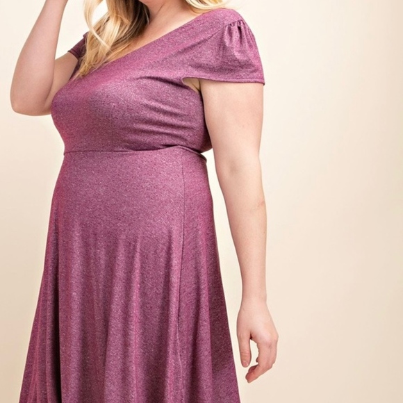 Gilli clothing | Dresses | Plus Size Gilli Purple Vneck And Cap Sleeve ...